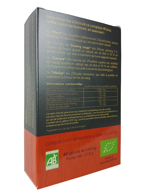 Maca HForce Hommes : Un stimulant sexuel sans ordonnance